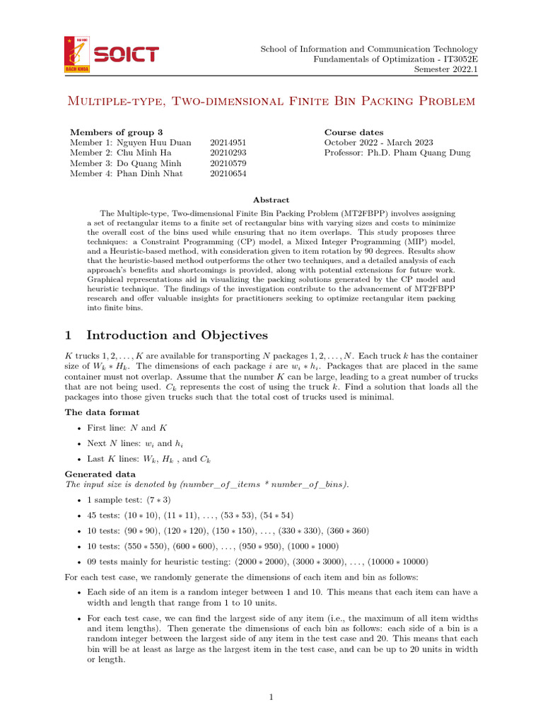 Report FundamentalsofOptimization IT3052E | PDF | Mathematical Optimization | Algorithms