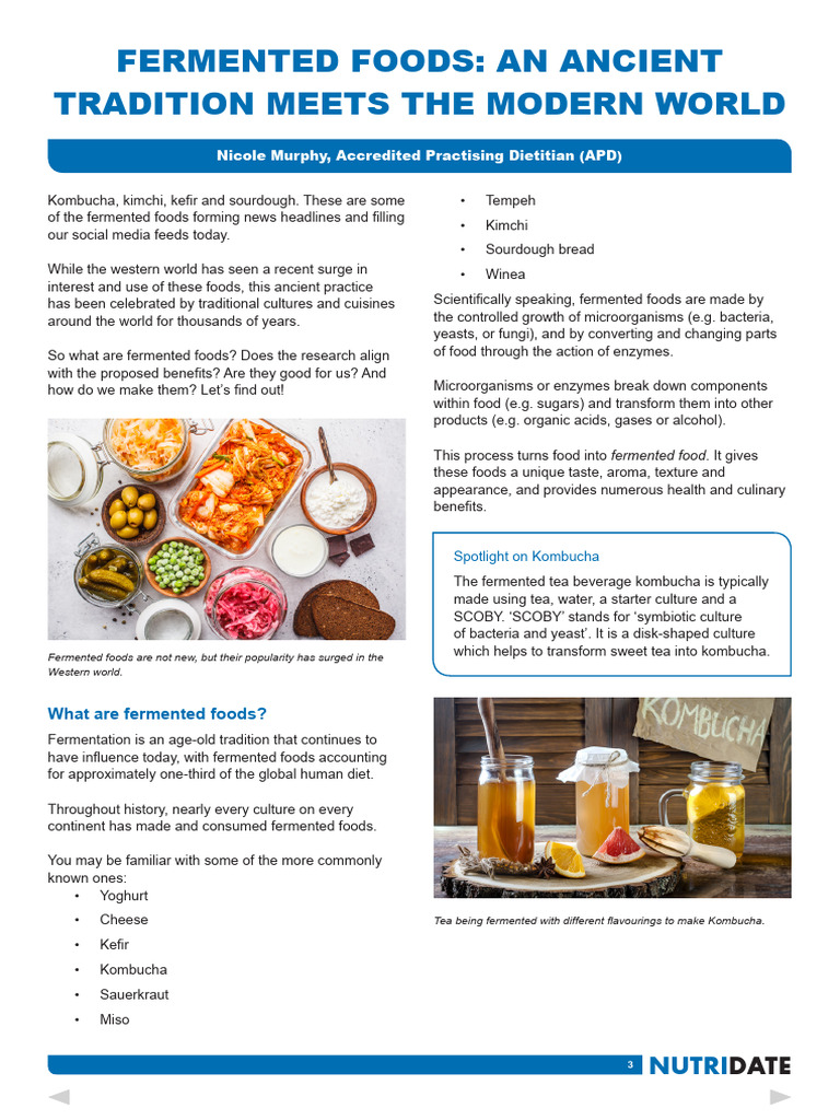 FERMENTED FOODS AN ANCIENT | Download Free PDF | Fermentation In Food ...