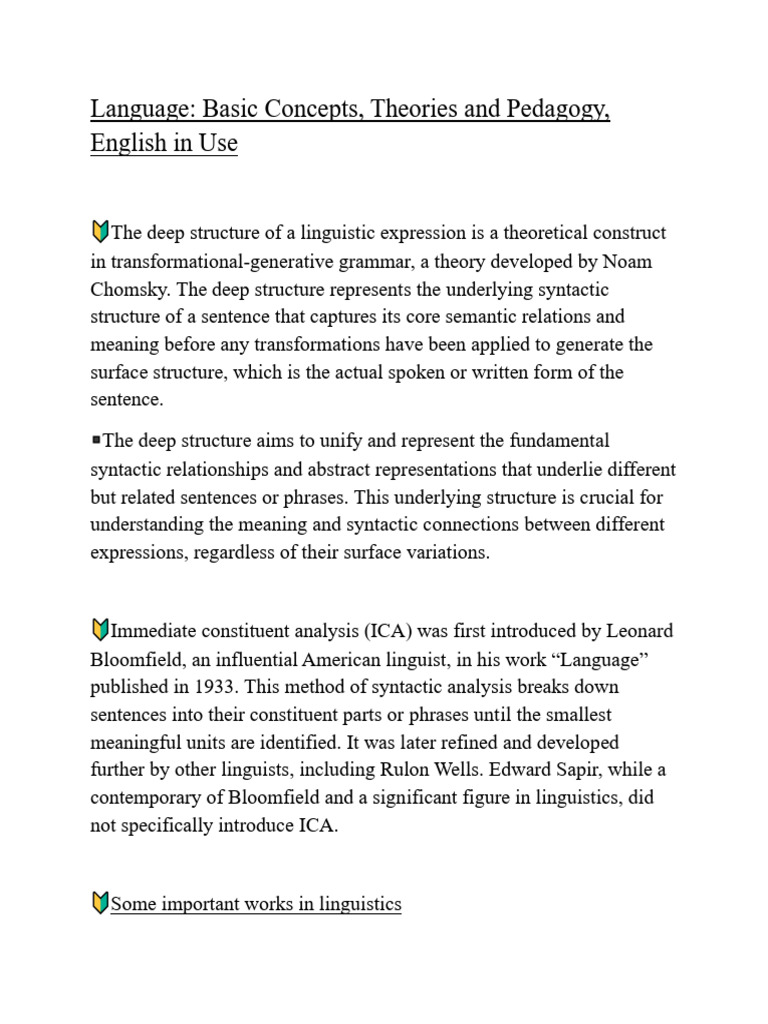 Language Concepts | PDF | Word | Linguistics