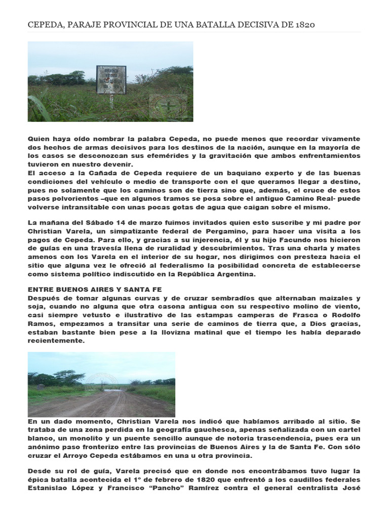 Batalla de Cepeda | PDF | Argentina