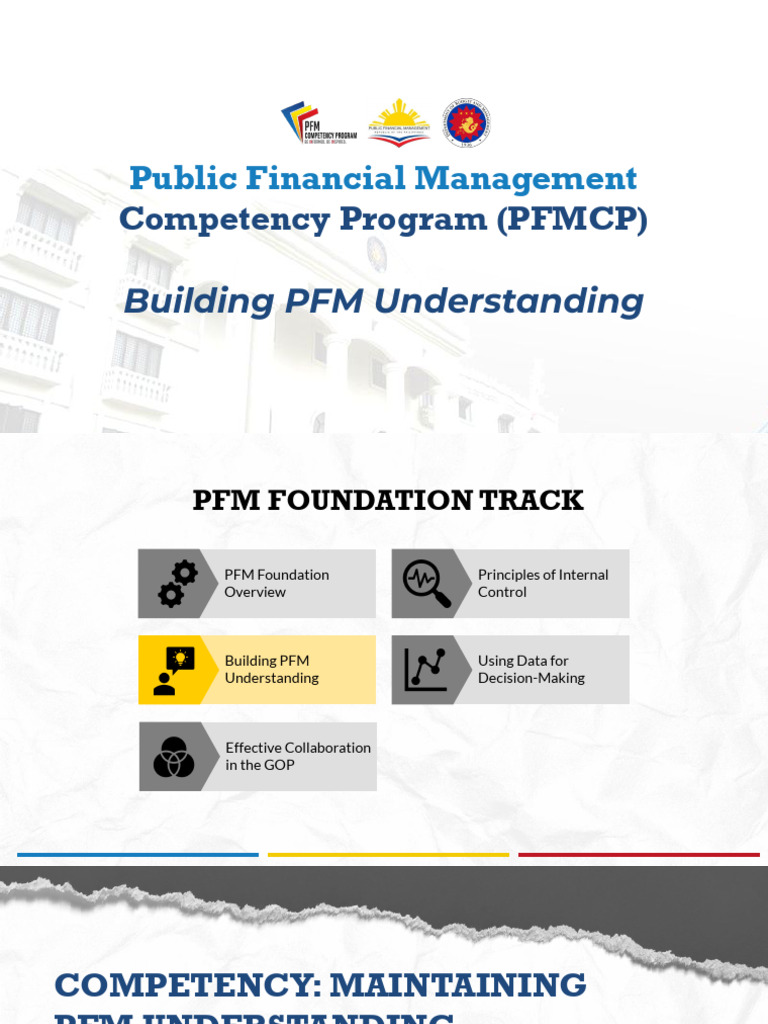 Building PFM Understanding | PDF | Budget | Political Corruption