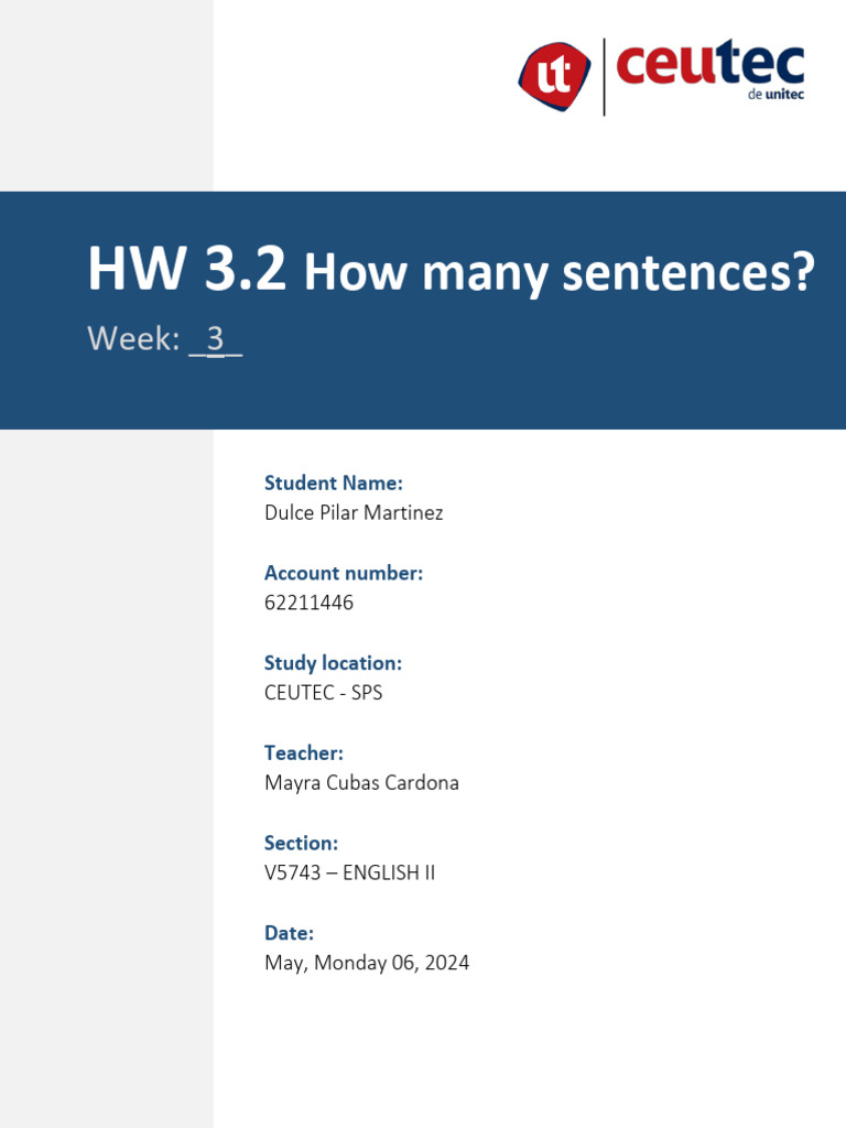 How Many Sentences | PDF