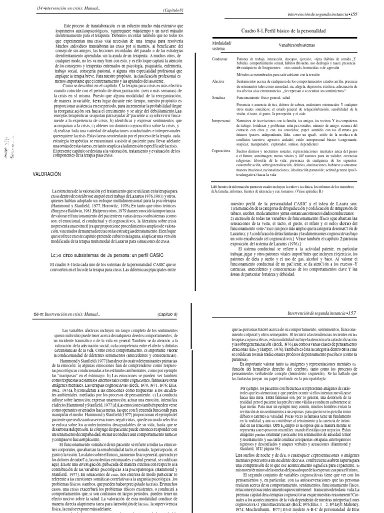 Modelo CASIC para Intervención en Crisis | PDF | Las emociones ...