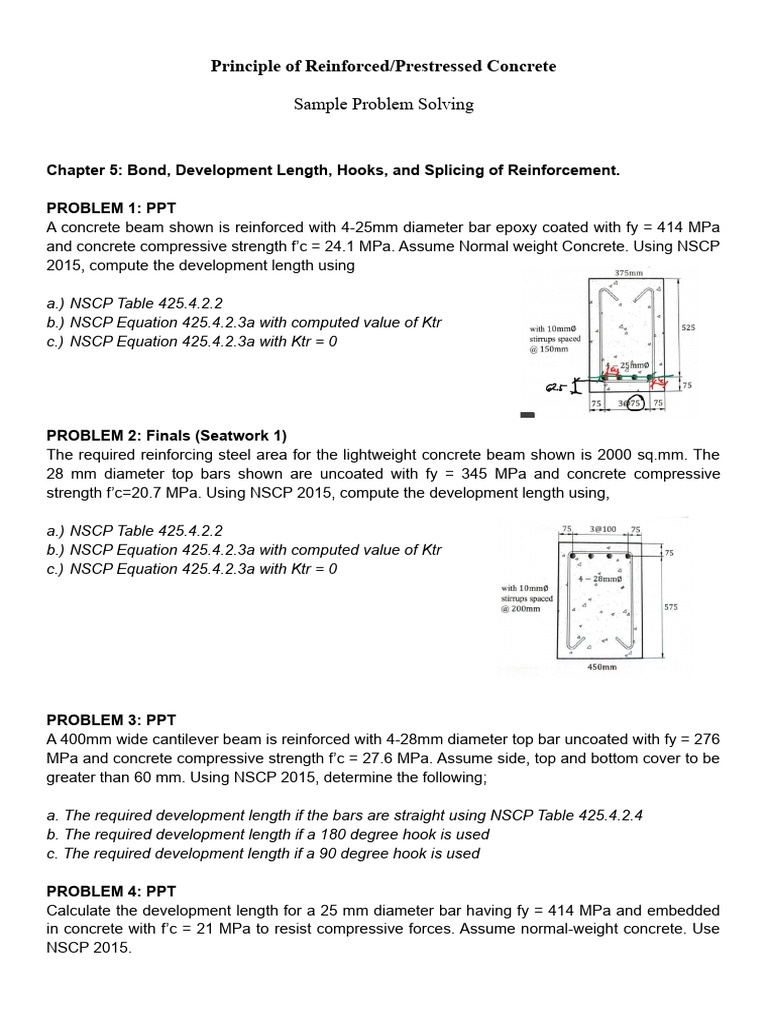 Final Exam RC Coverage | PDF | Reinforced Concrete | Concrete