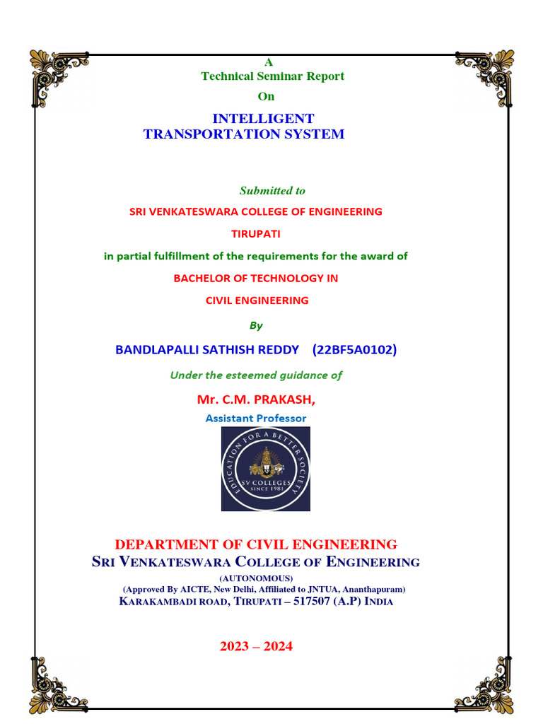 Intelligent Transport System | Download Free PDF | Transport