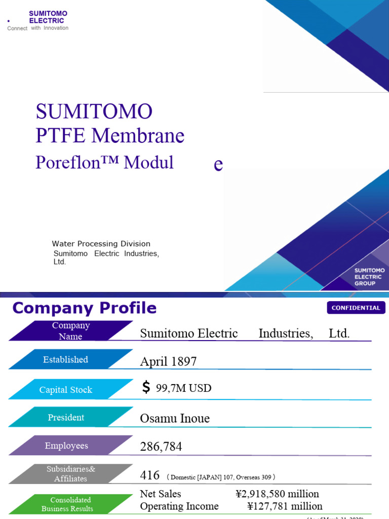 SUMITOMO PTFE Embrane | PDF | Membrane | Ceramics