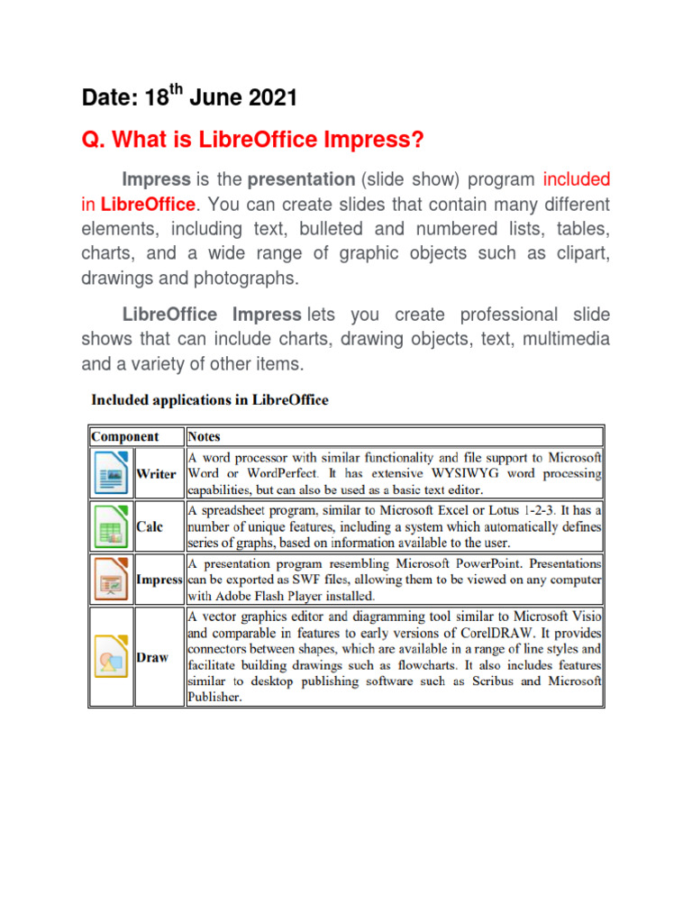 What Is LibreOffice Impress | PDF | Window (Computing) | Computing