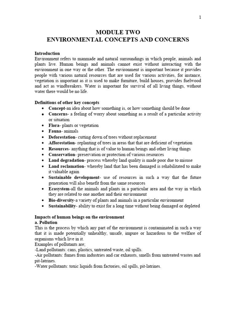 Environmental Concepts & Concerns | PDF | Climate Change | Soil