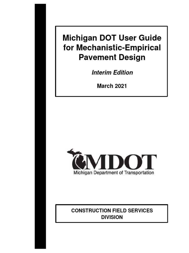 Michigan DOT Pavement Design Guide | PDF | Road Surface | Construction ...