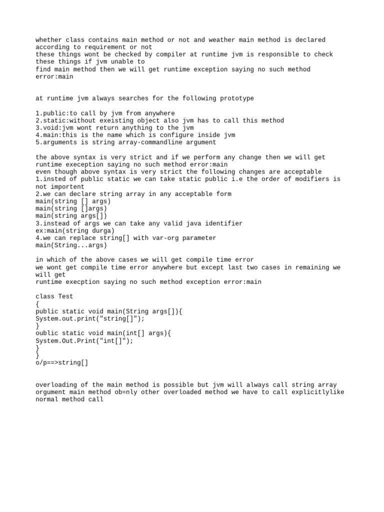 Whether Class Contains Main Method | PDF | Computers