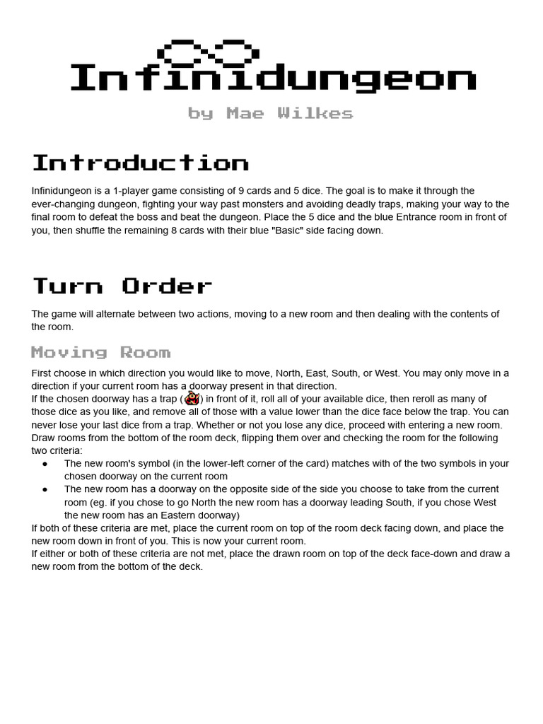 Infinidungeon | Download Free PDF | Dice | Playing Cards