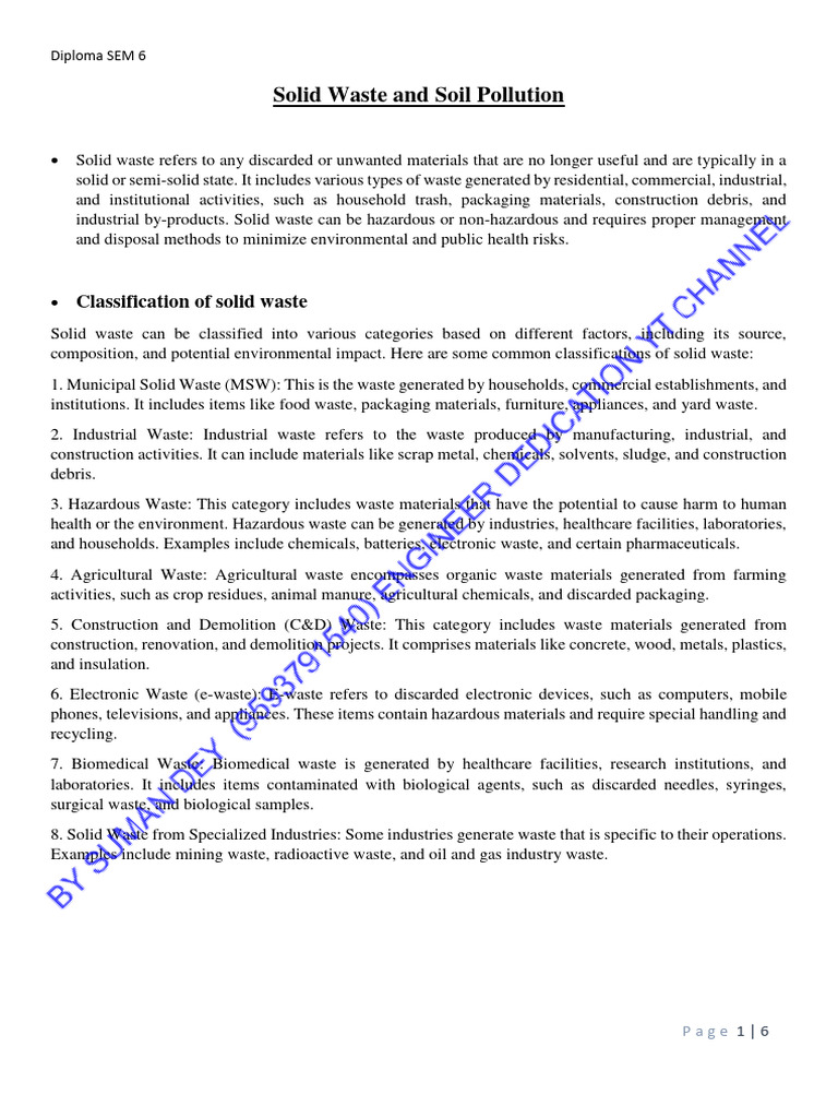 UNIT_4_Solid_Waste_and_Soil_Pollution_ENVIRONMENTAL_SCIENCE_&_ENGINEERING | PDF | Water ...