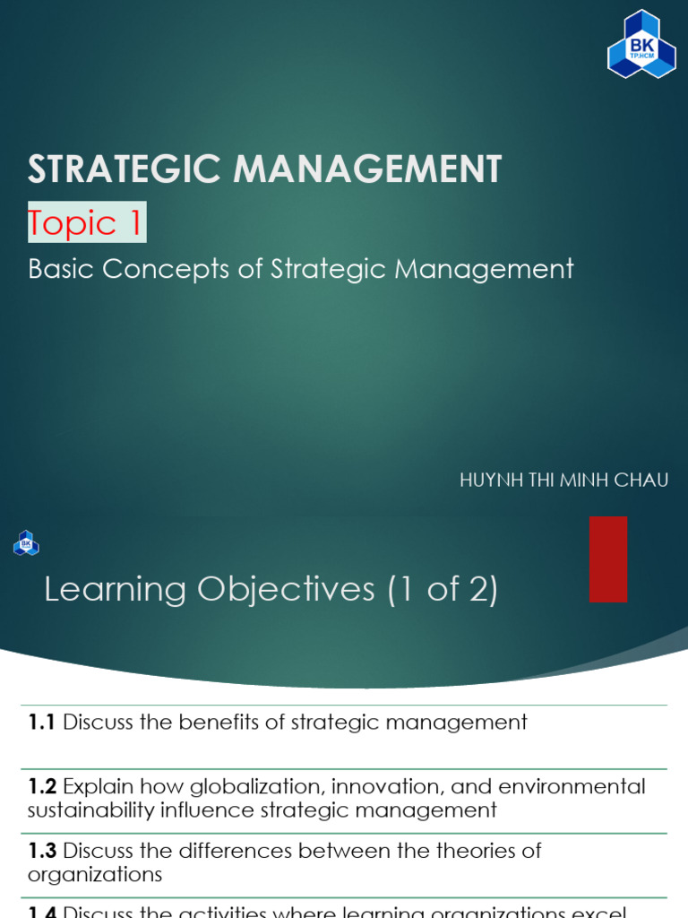 [htmchau] Topic 1_Introduction | PDF | Strategic Management | Decision ...