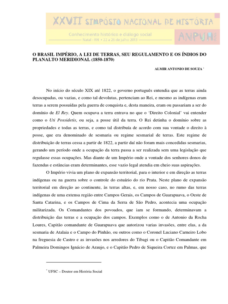 ARQUIVO ANPUH2013.OBRASILIMPERIO, Aleideterras ...