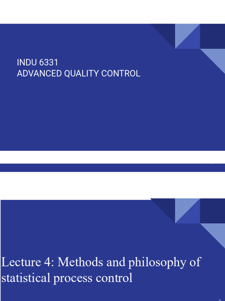 Lecture 4 INDU 6331 | PDF | Statistics Lecture 4 INDU 6331 | PDF | Statistics