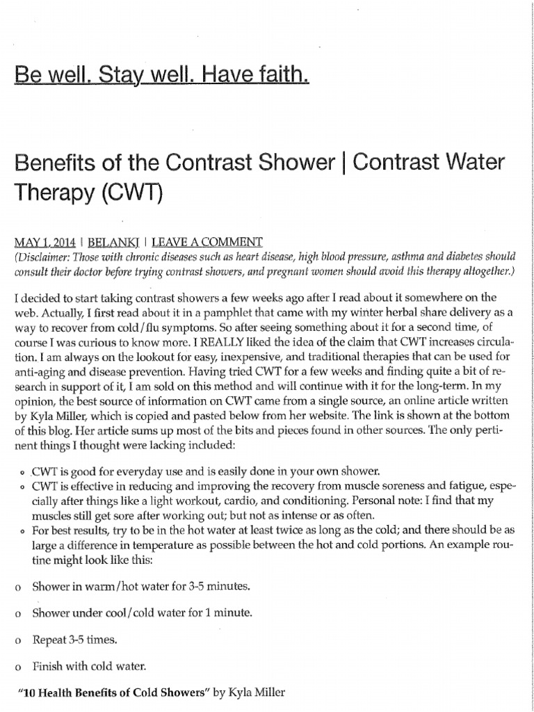 Contrast Shower | PDF