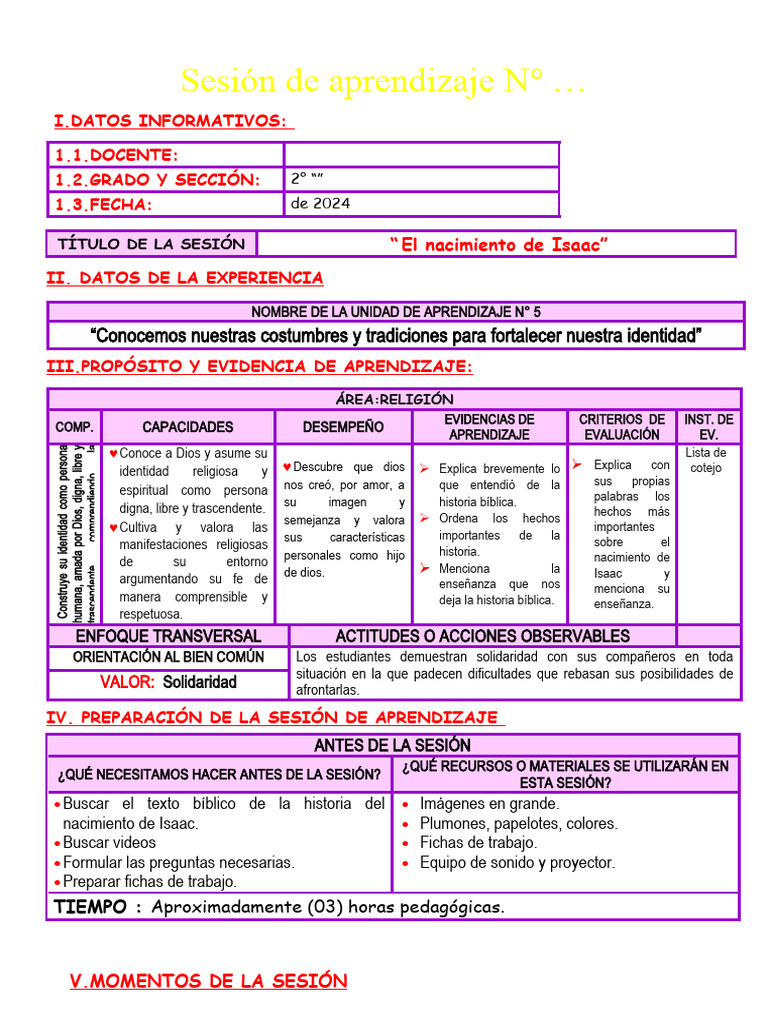 Sesión El Nacimiento de Isaac Maestra Janet 2° | Descargar gratis PDF ... Sesión El Nacimiento de Isaac Maestra Janet 2° | Descargar gratis PDF ...