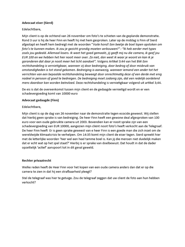 Advocaat Eiser | PDF