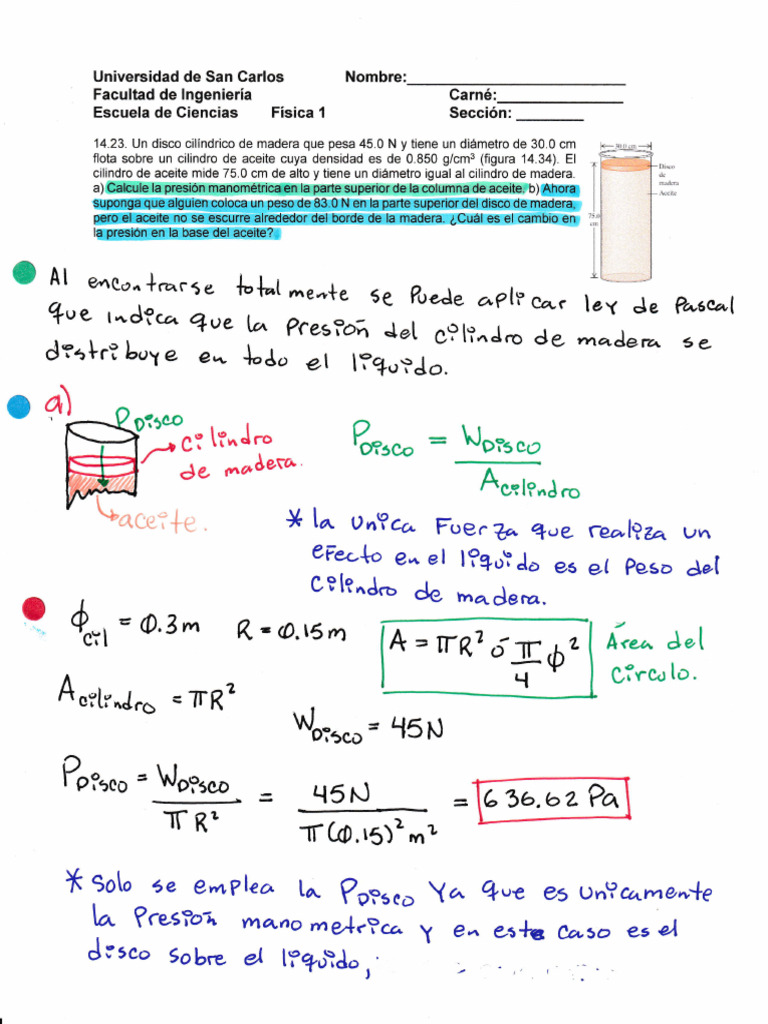Ejemplo ley de pascal 1 | PDF