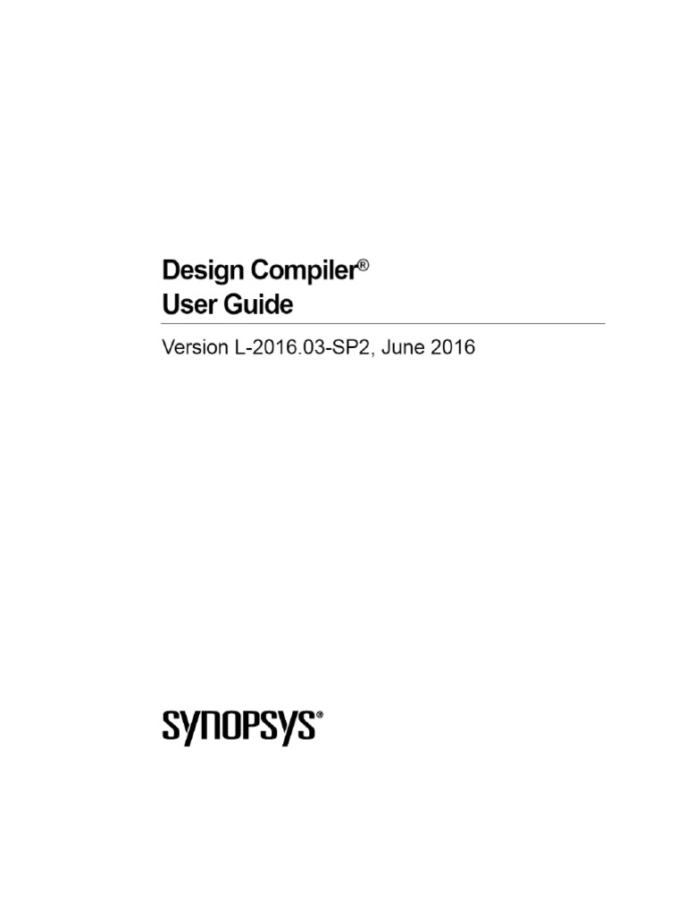 Design Complier User Manual | PDF