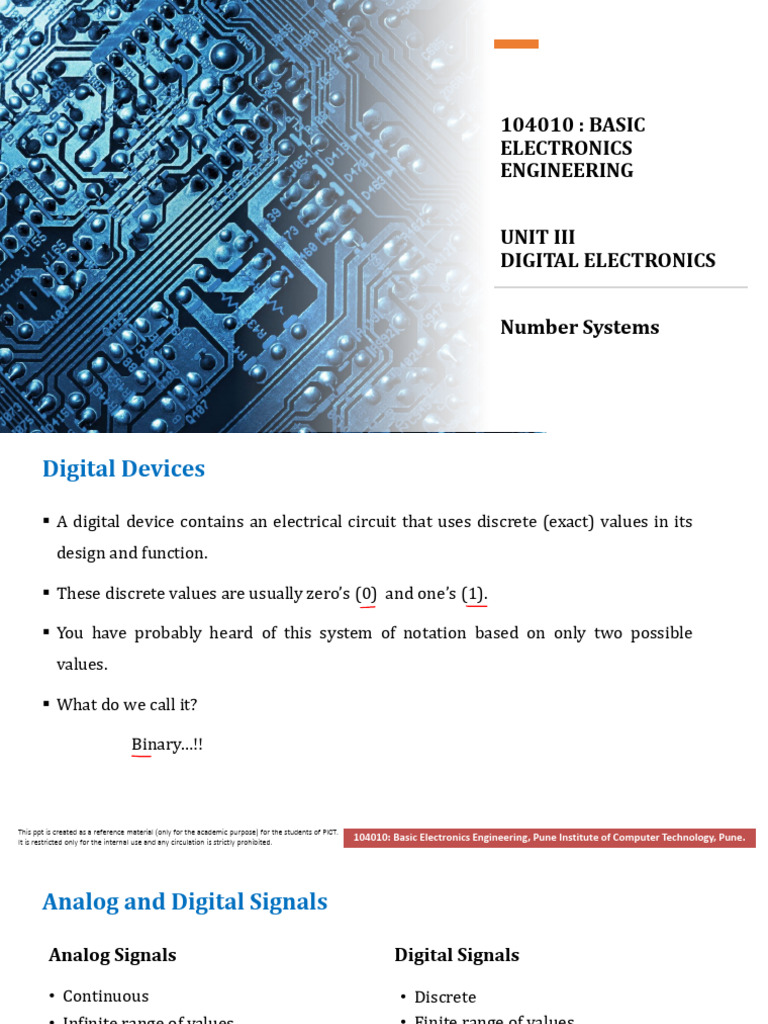 Unit 3 Number Systems Pdf Digital Signal Binary Coded Decimal