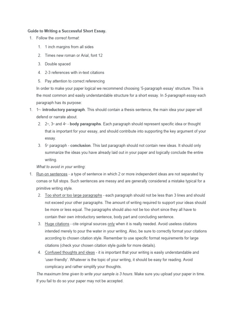 Guide To Writing A Successful Essay | PDF | Essays | Citation
