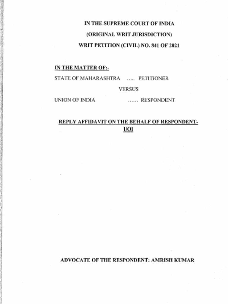 Reply Affidavit 401176 | PDF