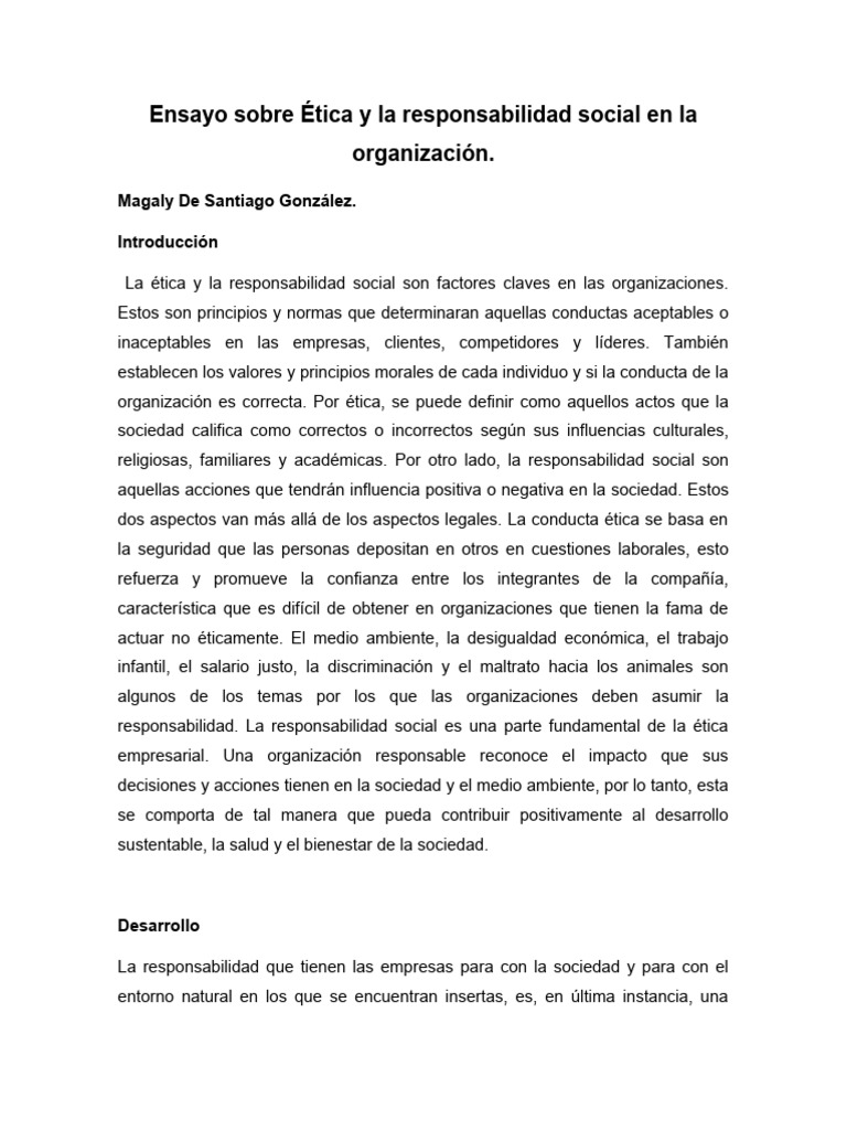 Ensayo Final | PDF | Business | Comportamiento