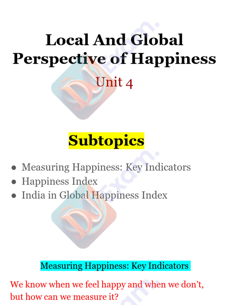 Measuring Happiness: Global Perspectives | PDF | Happiness | Quality Of ...