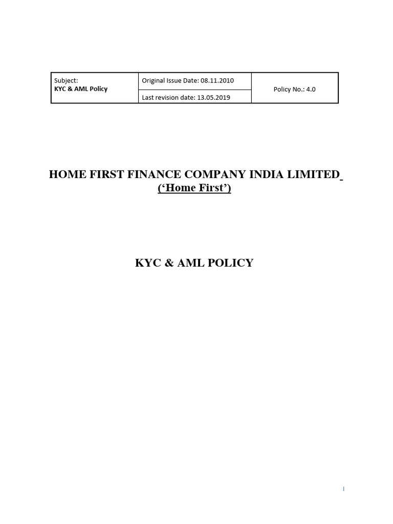 Kyc Aml | PDF | Identity Document | Internal Audit
