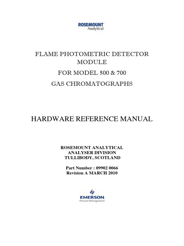 Manual Flame Photometric Detector Module For Models 500 700 Gas ...