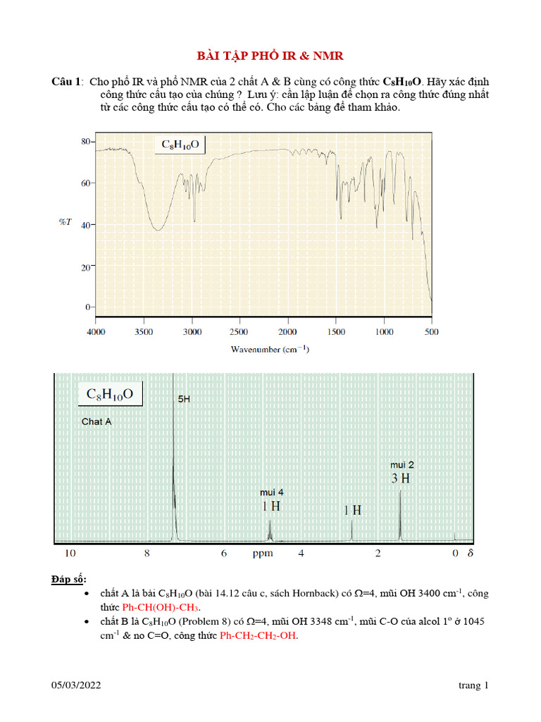 Bai Tap Pho NMR | PDF