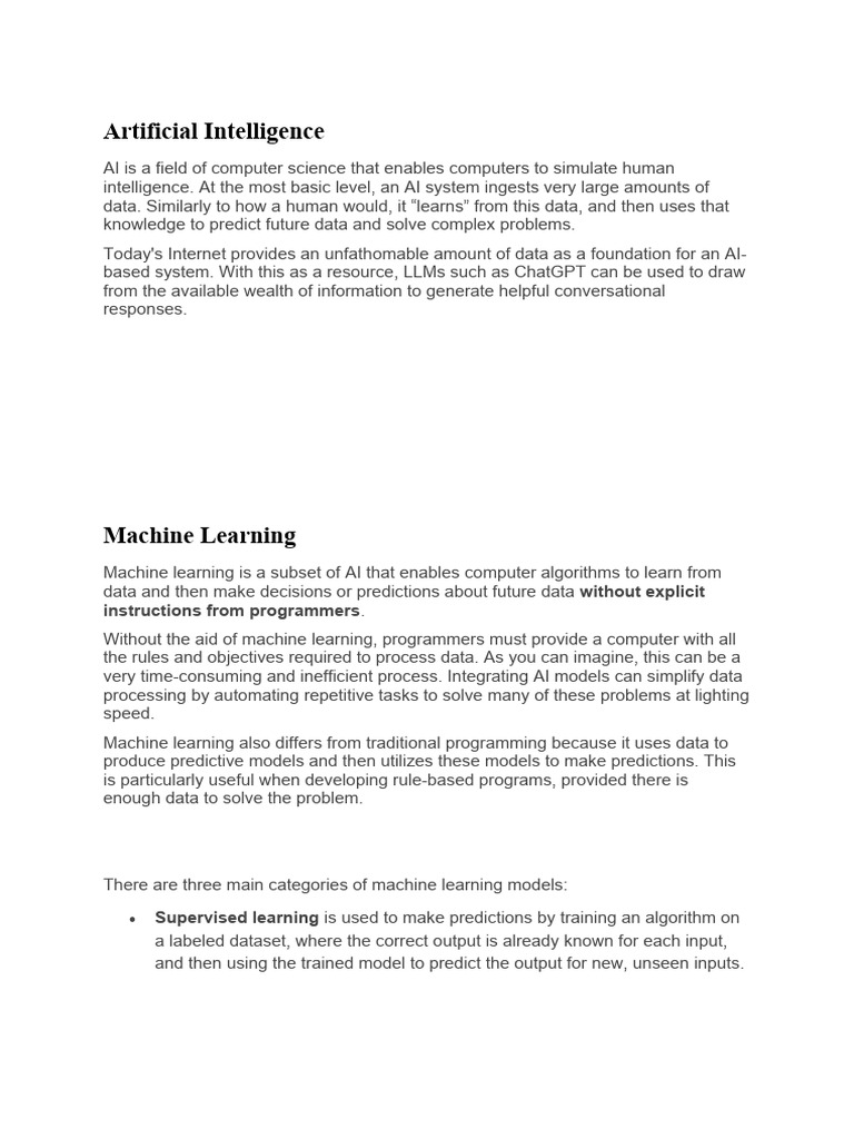 Artificial Intelligence: Instructions From Programmers | PDF | Machine Learning | Artificial ...