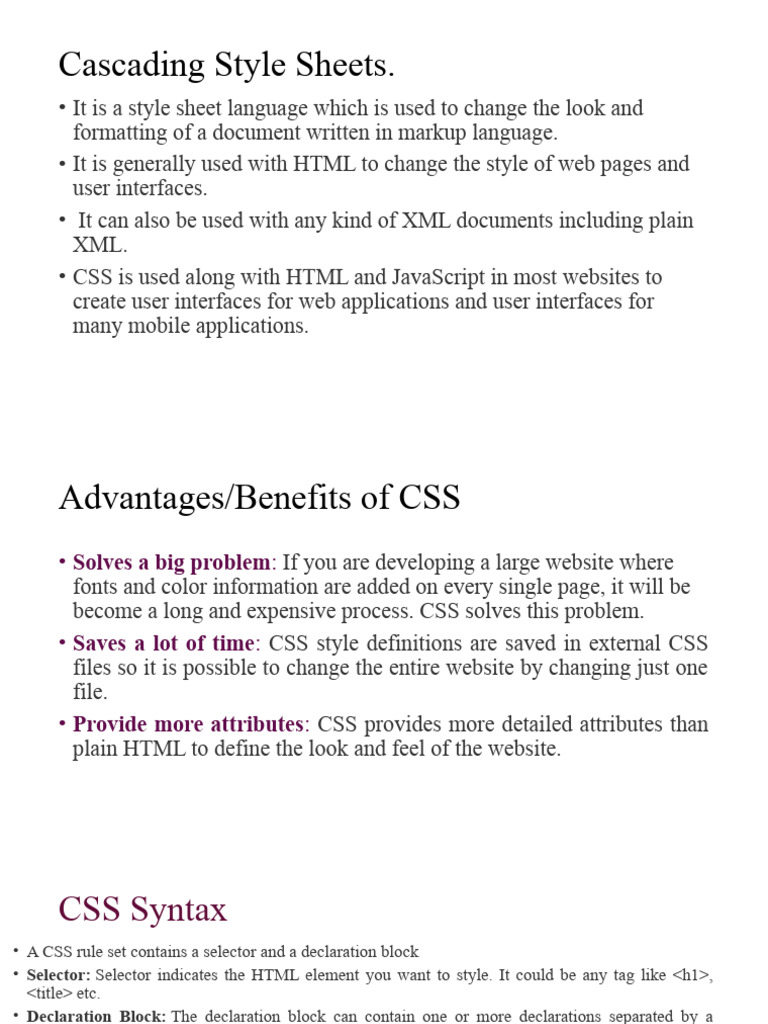 Cascading Style Sheets | PDF | Html | Html Element