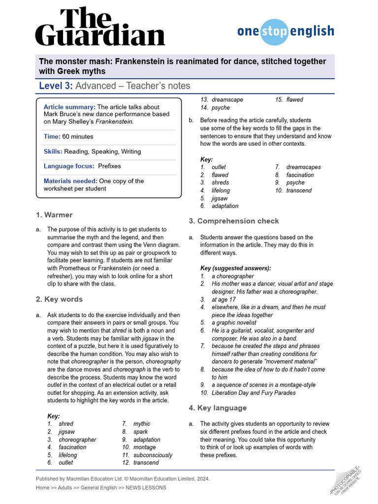 Frankenstein Dance Lesson Plan | PDF | Choreography | Frankenstein