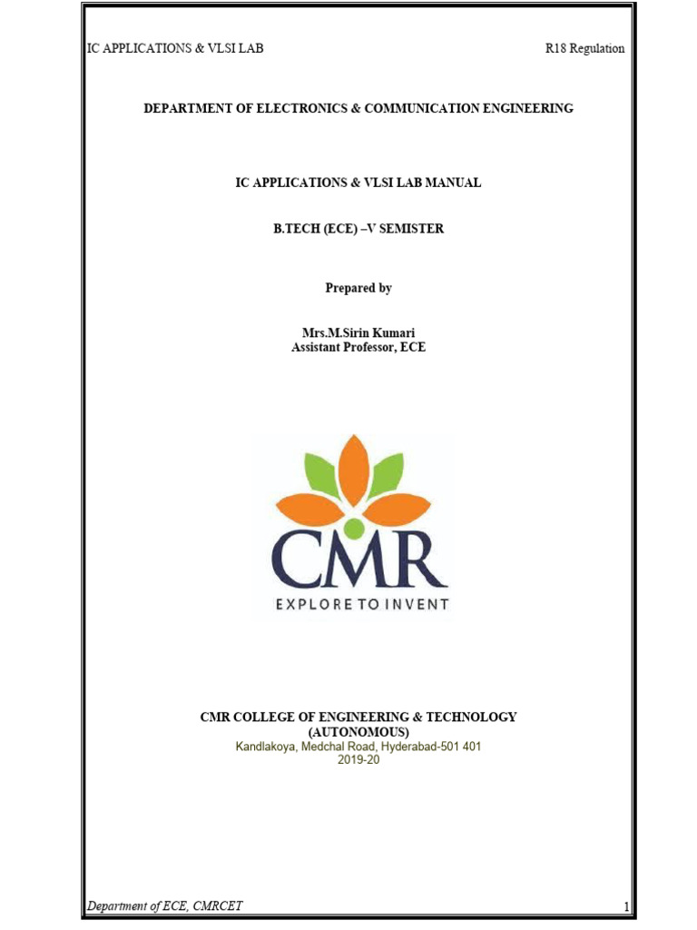 Ica Lab Manual Final 30.12.2020 | PDF | Operational Amplifier | Amplifier