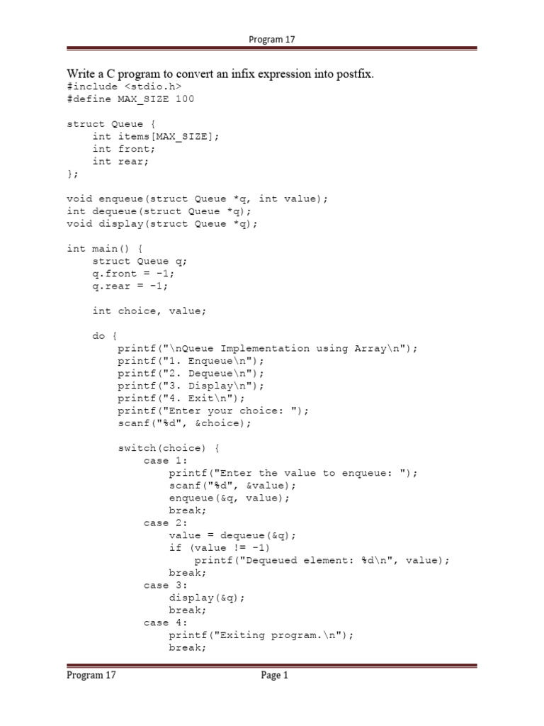 Program17 (1) | PDF | Queue (Abstract Data Type) | C++