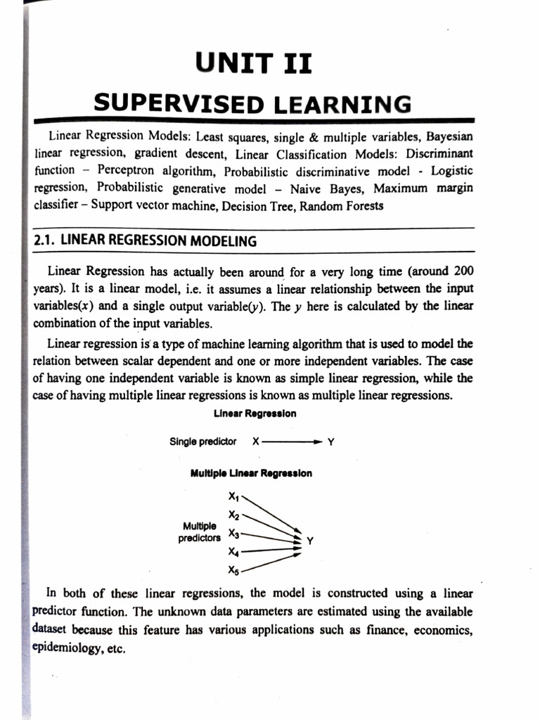 ML UNIT 2 NOTES | PDF