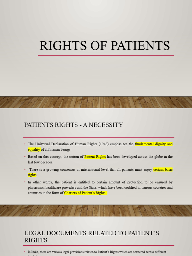 Rights of Patients | PDF | Caregiver | Patient