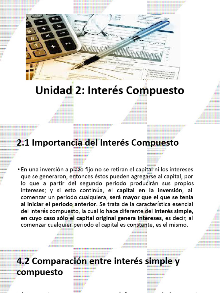 Cálculo de Interés Compuesto y Su Importancia | PDF | Interés compuesto ...