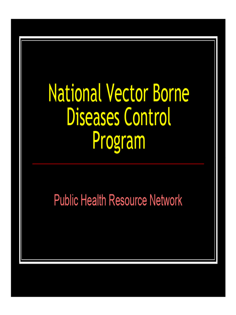 National Vector Borne Diseases Control Program | PDF | Malaria ...