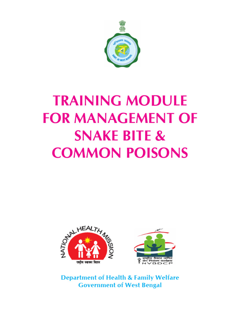 Training Module For Management of Snake Bite Common Poisons (2018 ...