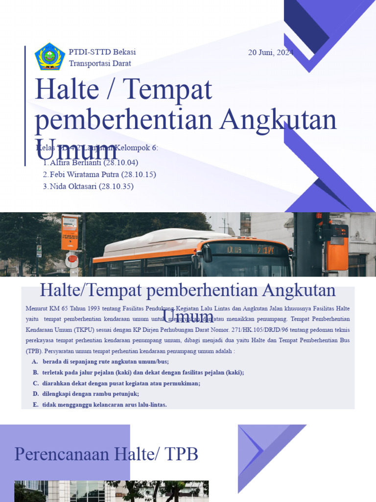 Tpuaj Halte Bus Stop | PDF | Sains & Matematika