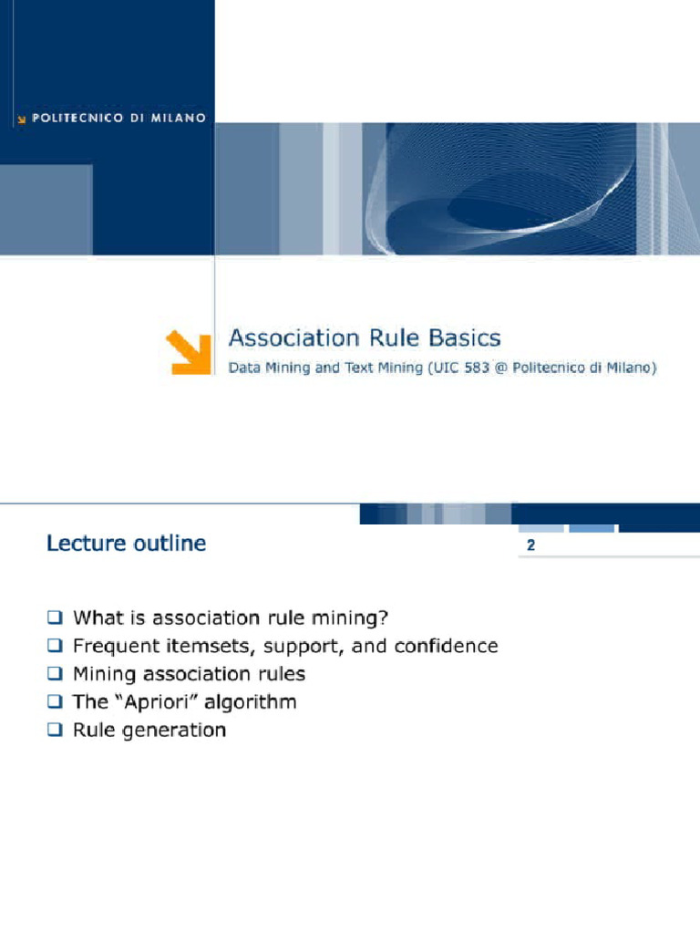 Data Mining Association Rules Basics Pdf
