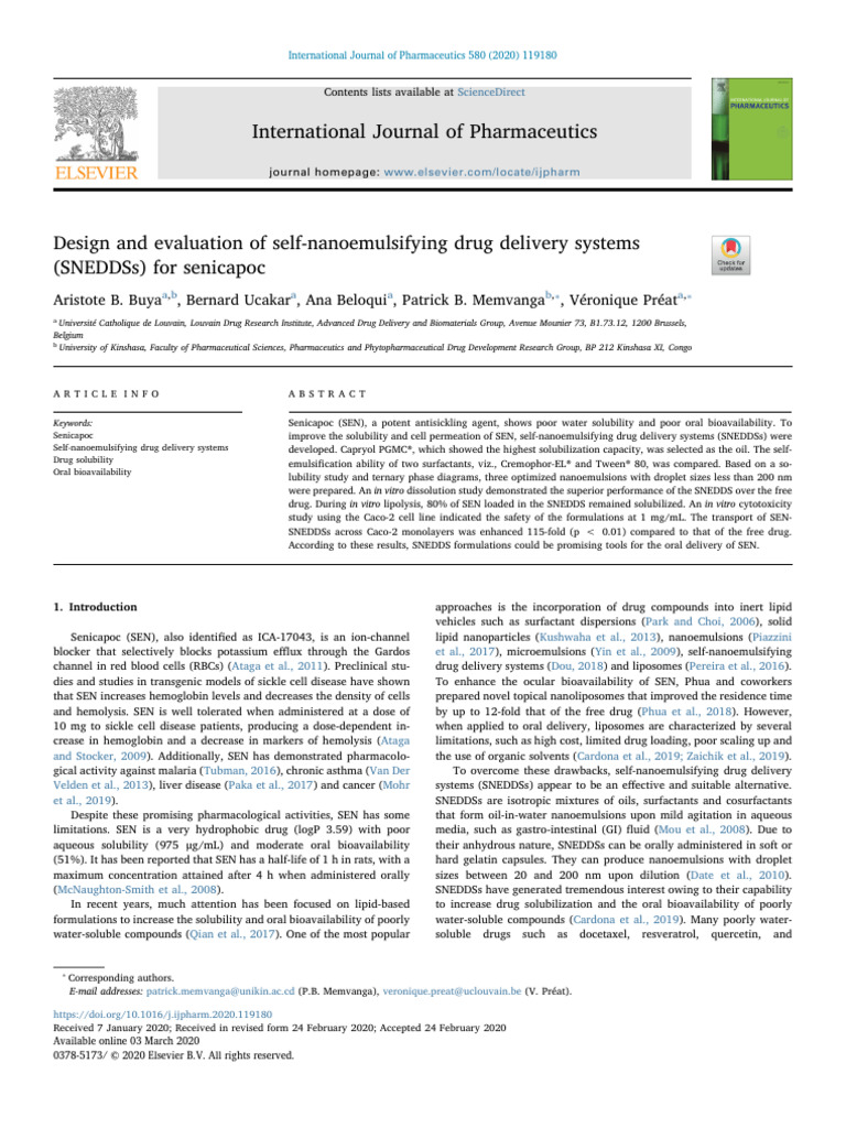 Design and Evaluation of Self Nanoemulsi-1 | PDF | Emulsion ...