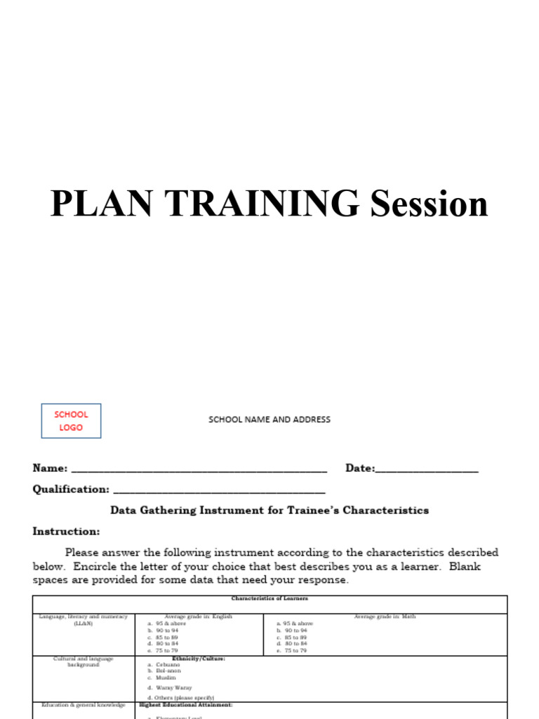 PLAN TRAINING SESSION | Download Free PDF | Learning | Operating System