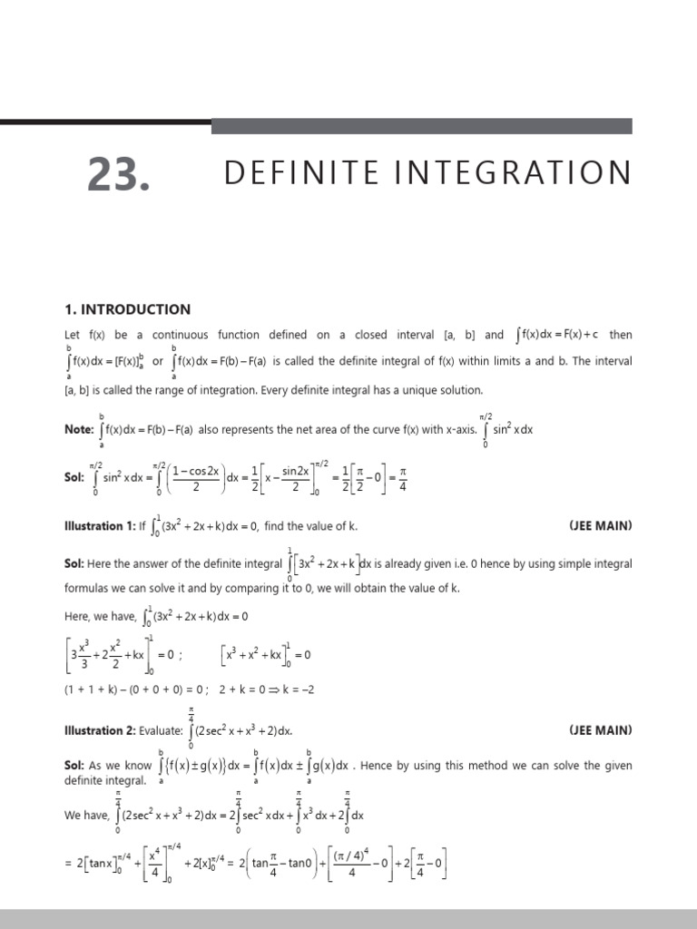 23.definite Integration | PDF | Integral | Function (Mathematics)