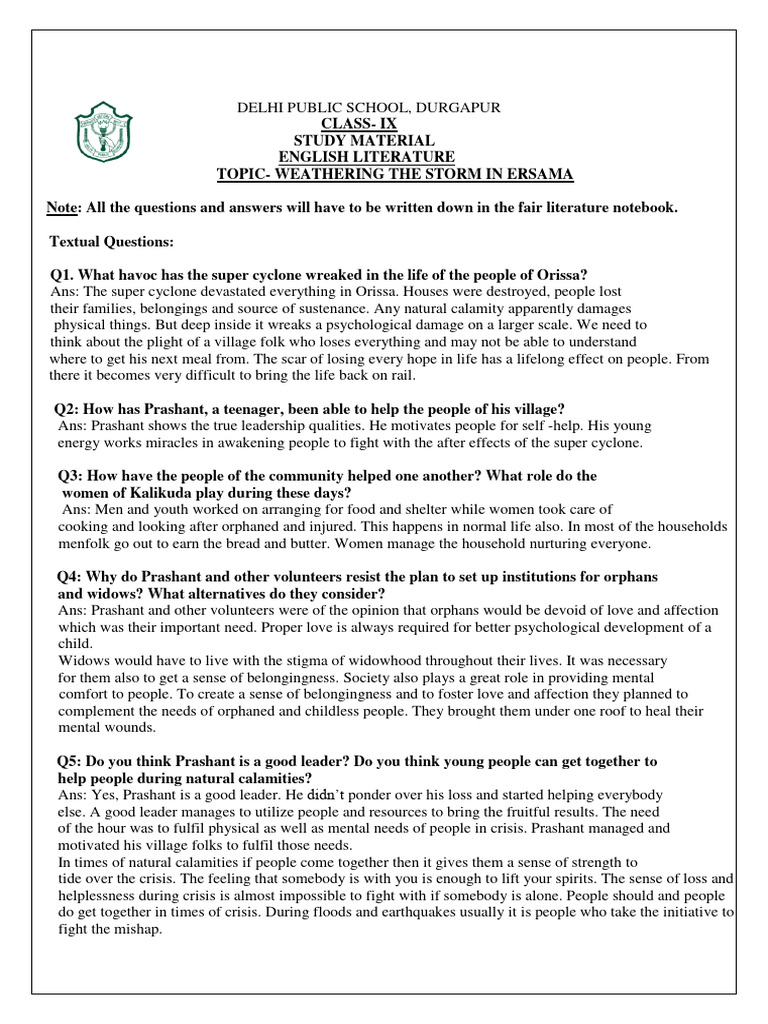 Class 9 English Study Material | PDF