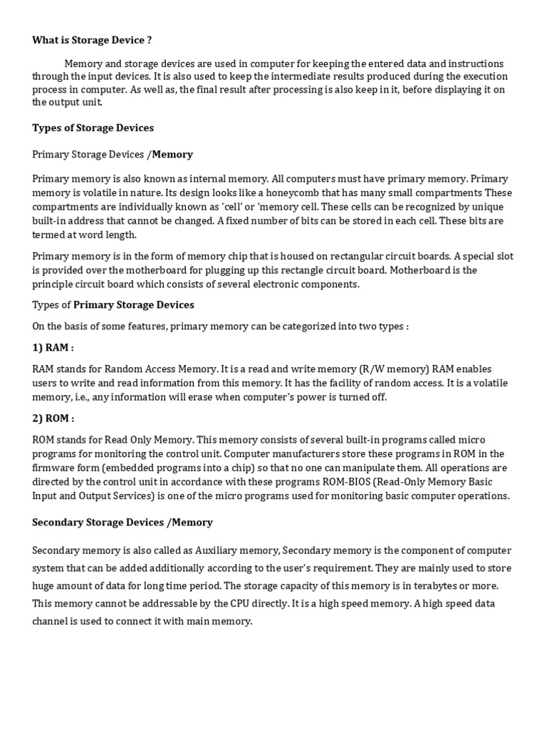 Storage Device | PDF | Computer Data Storage | Dvd