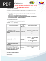 Citizens Charter MSWDO | PDF | Identity Document | Birth Certificate